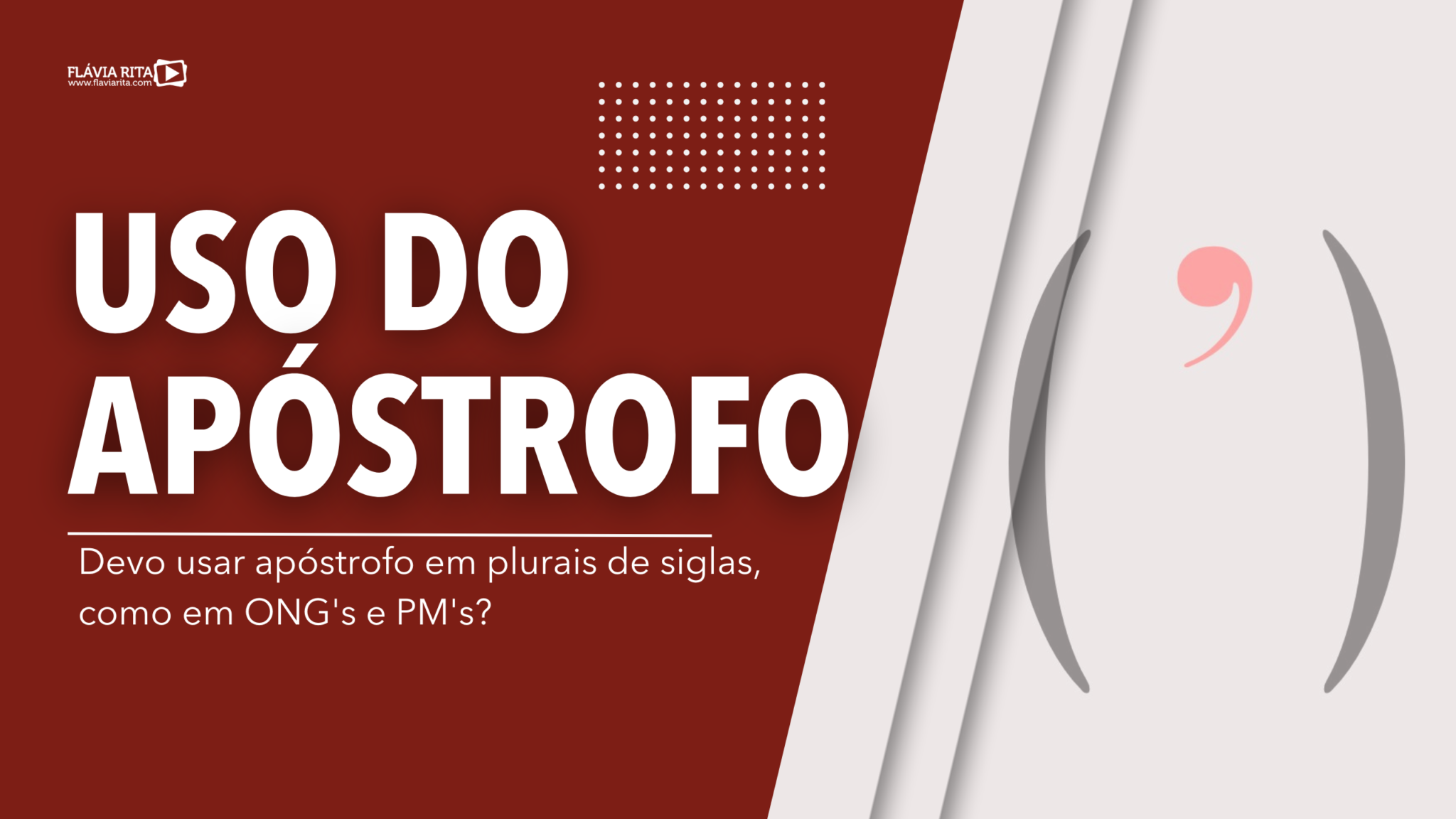 Uso do apóstrofo em plurais de siglas! - Blog Flávia Rita